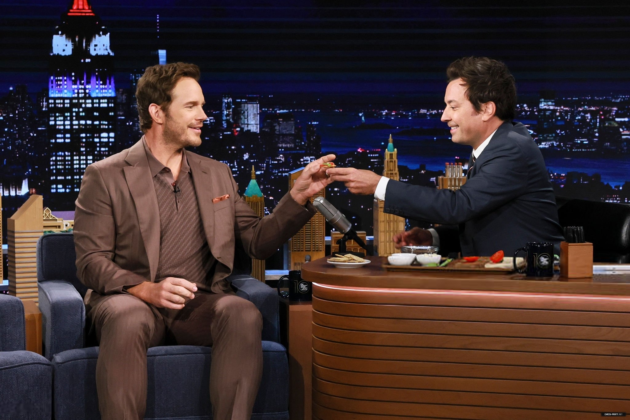 August 04 - Visits "Tonight Show Starring Jimmy Fallon" - 10 - Chris ...